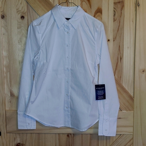 Boston Proper | Tops | Boston Proper White Long Sleeve Button Down Xs ...